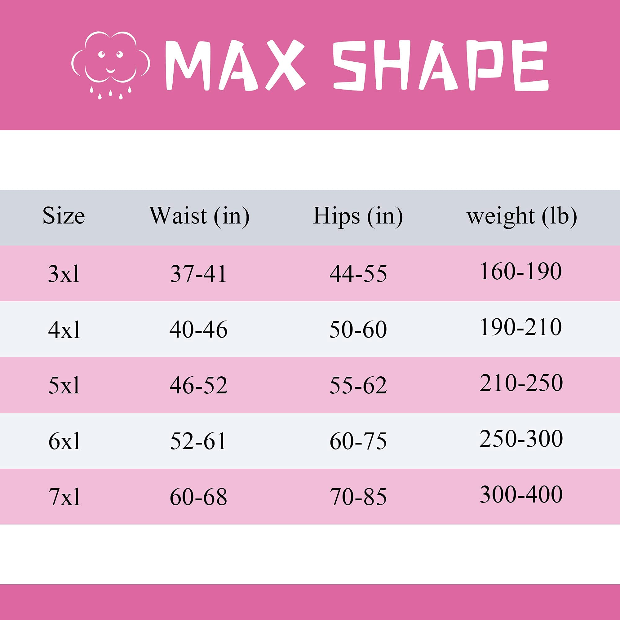 Max Shape Women's High Waist Tummy Control Silm Panty Plus Size Control Panties Black 6XL