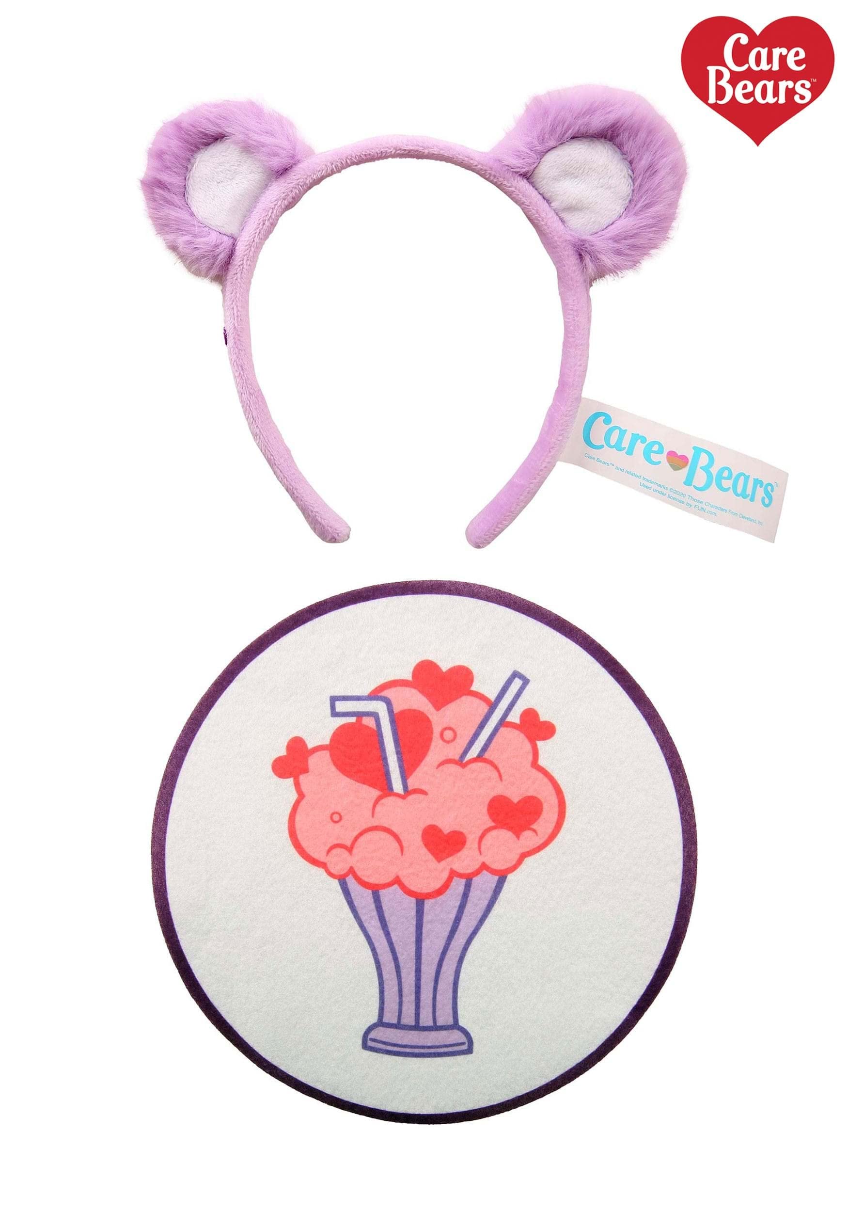 Care Bears Share Bear Ears & Patch Costume Kit for Adults with Headband & Iron-On Patch Accessory Set ST