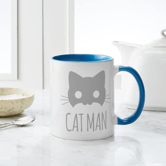 CafePress Cat Man Mugs Ceramic Coffee Mug, Tea Cup 11 oz