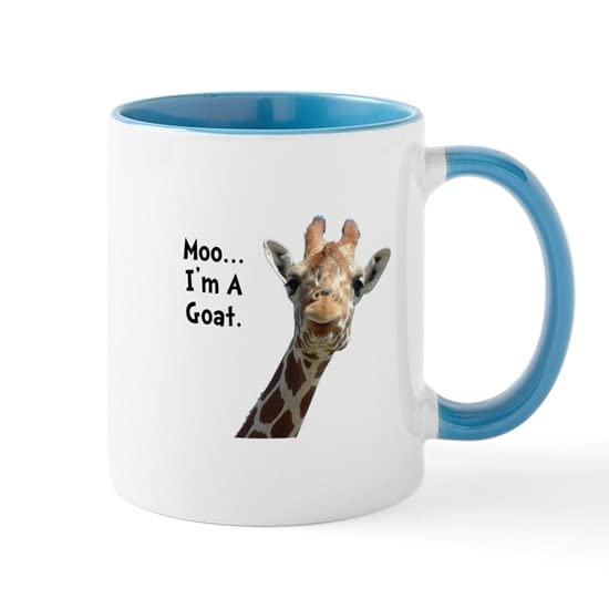 CafePress Moo Giraffe Goat Mug Ceramic Coffee Mug, Tea Cup 11 oz