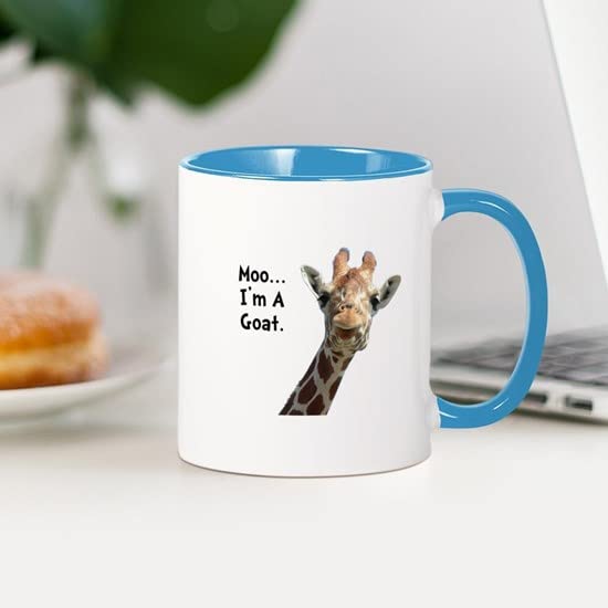CafePress Moo Giraffe Goat Mug Ceramic Coffee Mug, Tea Cup 11 oz