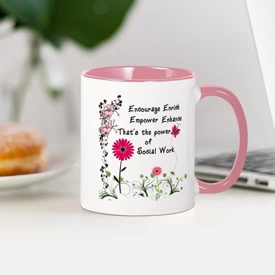 CafePress The Power Of Social Work Mugs Ceramic Coffee Mug, Tea Cup 11 oz