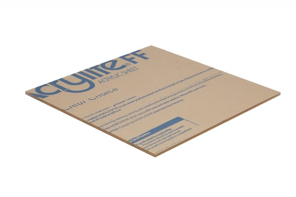 24" x 24" - 1/8" Black Acrylic Plexiglass Sheet, Opaque 0% (2025)