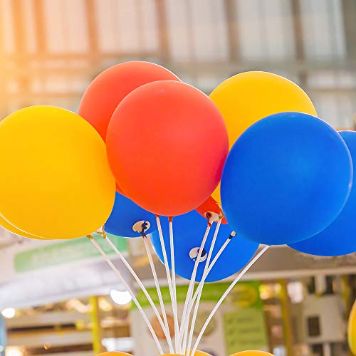 PP OPOUNT 50 Pieces Balloon Sticks Upgraded Version White Balloon Sticks Holders with Cups for Christmas Decoration, Wedding, Party, Holidays, Anniversary Decor