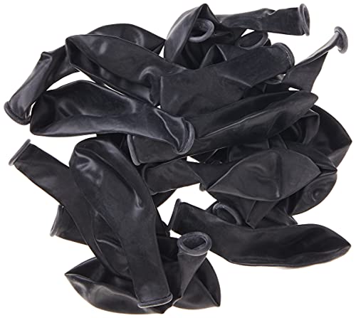 Unique Party Latex Balloons, 9", Jet Black
