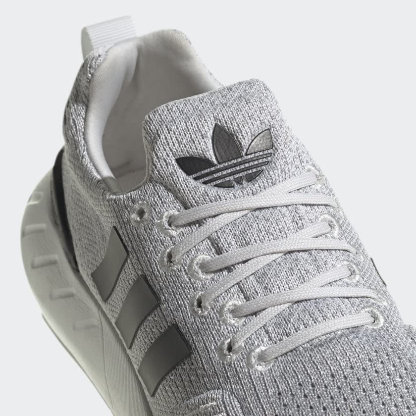 adidas Women's Swift Run 22 Sneaker, Crystal White/Black/Grey, 7