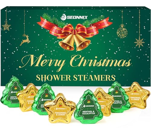 SEONNIX Shower Steamers Aromatherapy - 8 Pack Shower Bombs Christmas Gifts Stocking Stuffers for Women and Men, Stress Relief & Luxury Self Care, Gifts for Women Who Has Everything