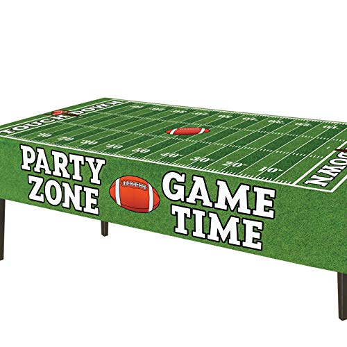 AnapoliZ Football Tablecloth Plastic | 3 Pcs Party Pack (54β Inch Wide x 72β inch Long) | Rectangular Game Day Table Cover | Football Party Touchdown Tablecloth | Party Zone, Tailgate Table Cover