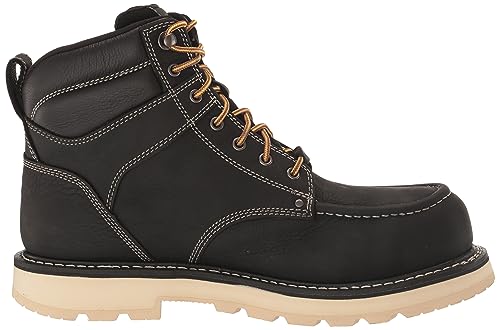 KEEN Utility Men's Cincinnati 6” Composite Toe Waterproof 90 Degree Heel Heavy Duty Work Boots, Black/Sandshell, 11