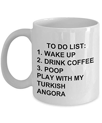 Turkish Angora Owner Mug Cat Lovers To Do List Funny Coffee Mug Tea Cup Gag Mug for Men Women