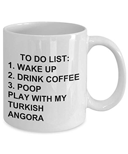 Turkish Angora Owner Mug Cat Lovers To Do List Funny Coffee Mug Tea Cup Gag Mug for Men Women
