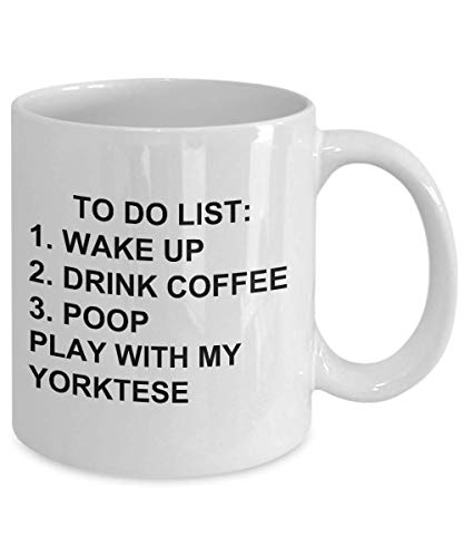 Yorktese Owner Mug Dog Lovers To Do List Funny Coffee Mug Tea Cup Gag Mug for Men Women