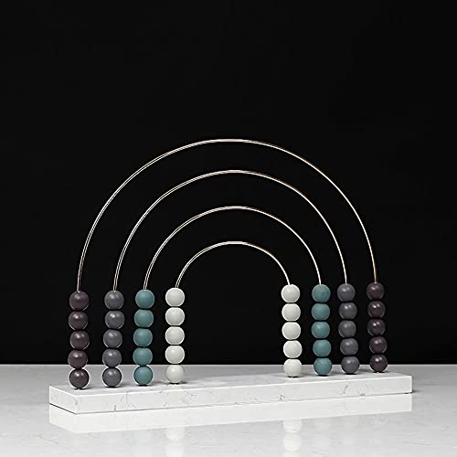Modern Minimalist Living Room Entrance Bookcase Marble Metal Arched Decoration Model Room Desktop Light Decorations