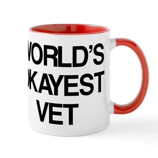 CafePress World's Okayest Vet Mug Ceramic Coffee Mug, Tea Cup 11 oz