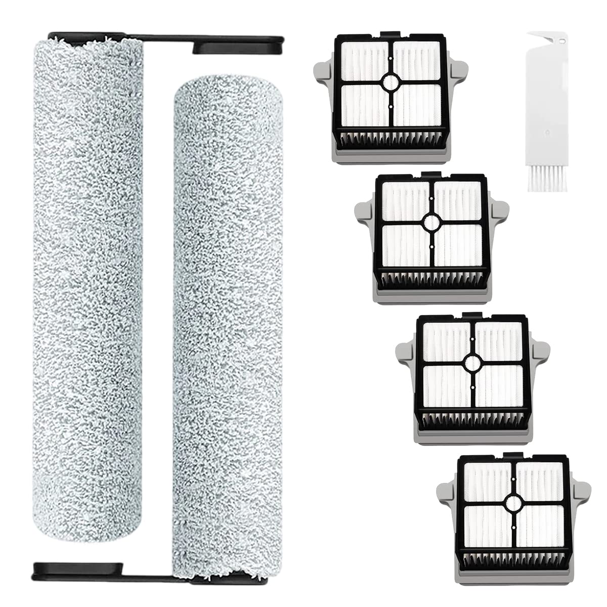 Home Times Replacement HEPA Assembly and Brush Roller Set for Tineco Floor ONE S6/ S7 Pro Cordless Wet Dry Vacuum Cleaner (2 Roller+4 Filters)…