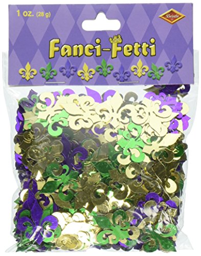 Fanci-Fetti Fleur De Lis (gold, green, purple) Party Accessory (1 count) (1 Oz/Pkg)