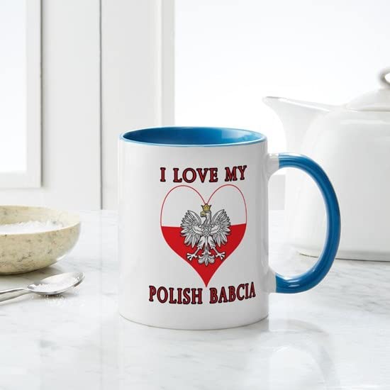 CafePress I Love My Polish Babcia Mug Ceramic Coffee Mug, Tea Cup 11 oz