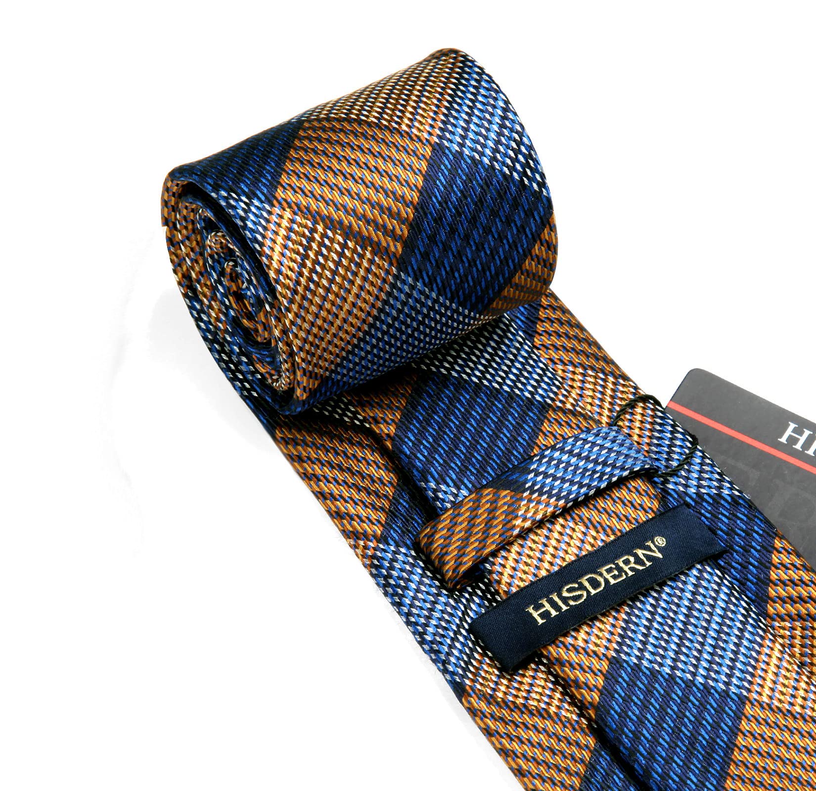 HISDERN Lot 3 PCS Classic Men's Tie Set Necktie & Pocket Square Elegant Neck Ties Collection,T3-s7,One Size