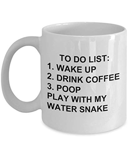 Water Snake Mug for Animal Lovers To Do List Funny Coffee Mug Tea Cup Gag Mug for Men Women