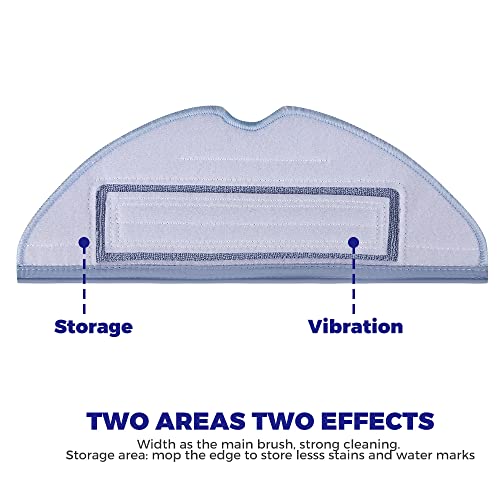 6 PCS Vacuum Mop Replacement Pads for Roborock S7 S7+ T7 T7S T7 Plus S7 MaxV Plus S8 Pro Ultra G20 Reusable Hard Floor Cloth Microfiber Soft Pad Expert Wet Replacement