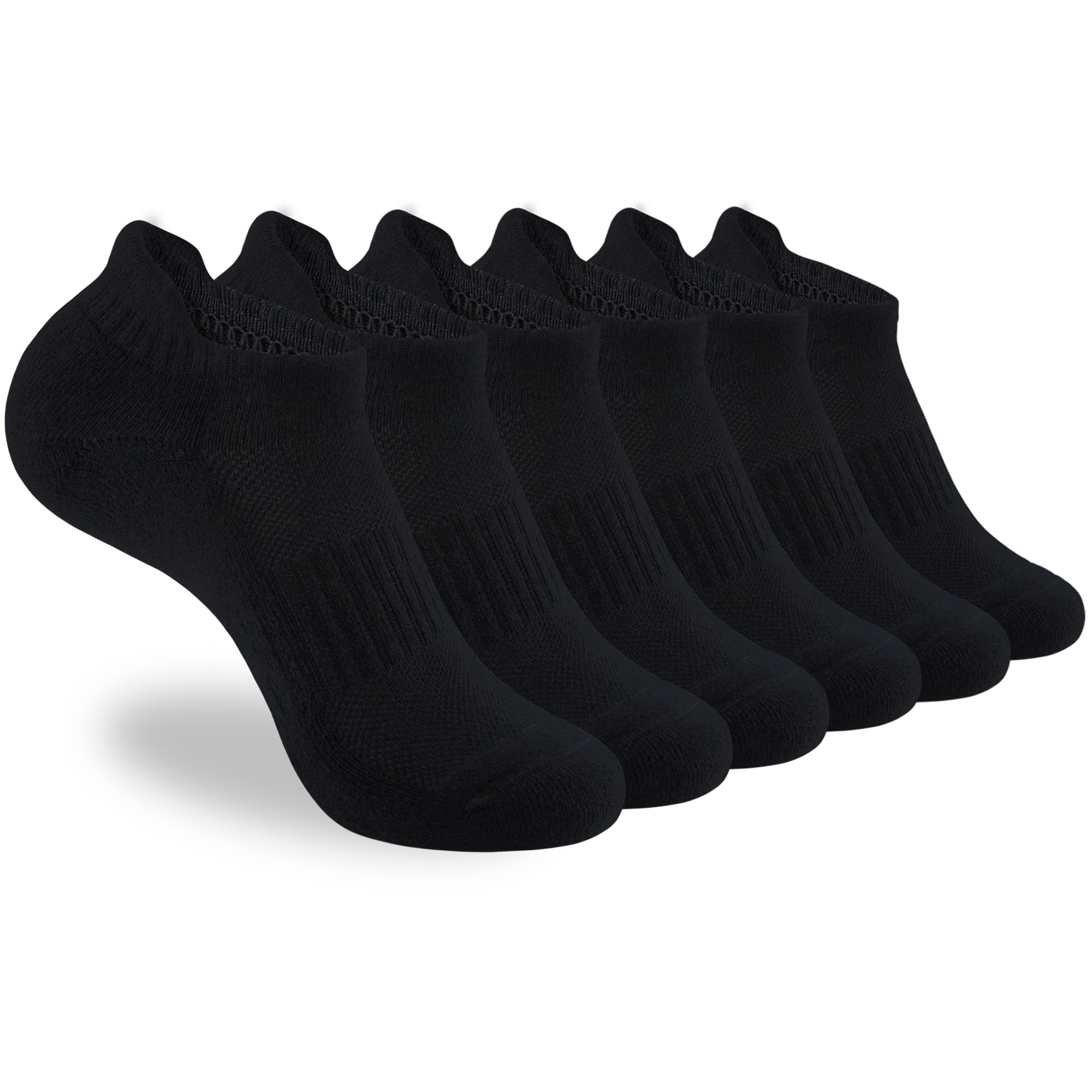 ATBITER 6 Pairs Women's Ankle Running Socks Cushioned Low Cut Tab Athletic Socks