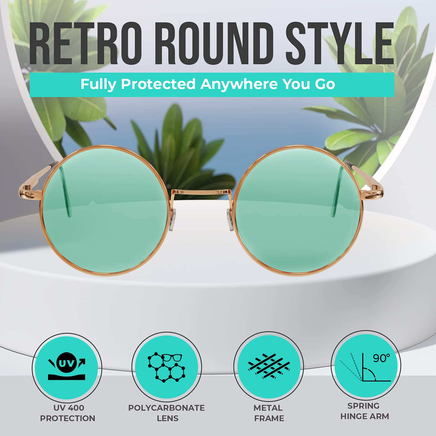 SunnyPro St Patricks Day Accessories Shamrock Headband Saint Patricks Glasses Sunglasses