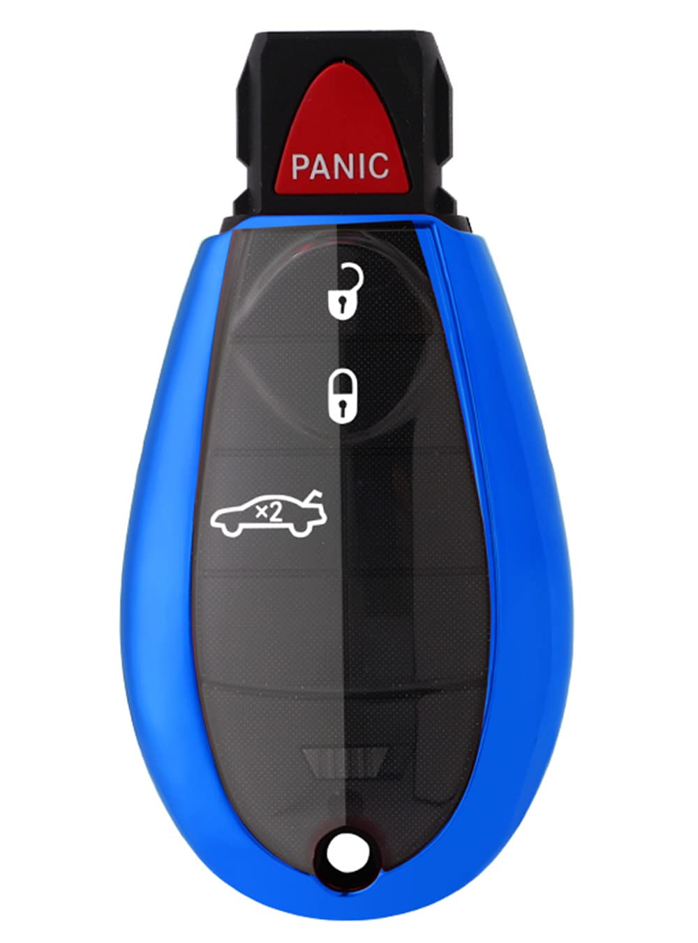Horande TPU Protector Key Fob Cover Case fit for Dodge Ram 1500 2500 3500 Charger Challenger Durango Grand Caravan Journey Chrysler Town and Country Keyless Entry Key Fob (Blue)