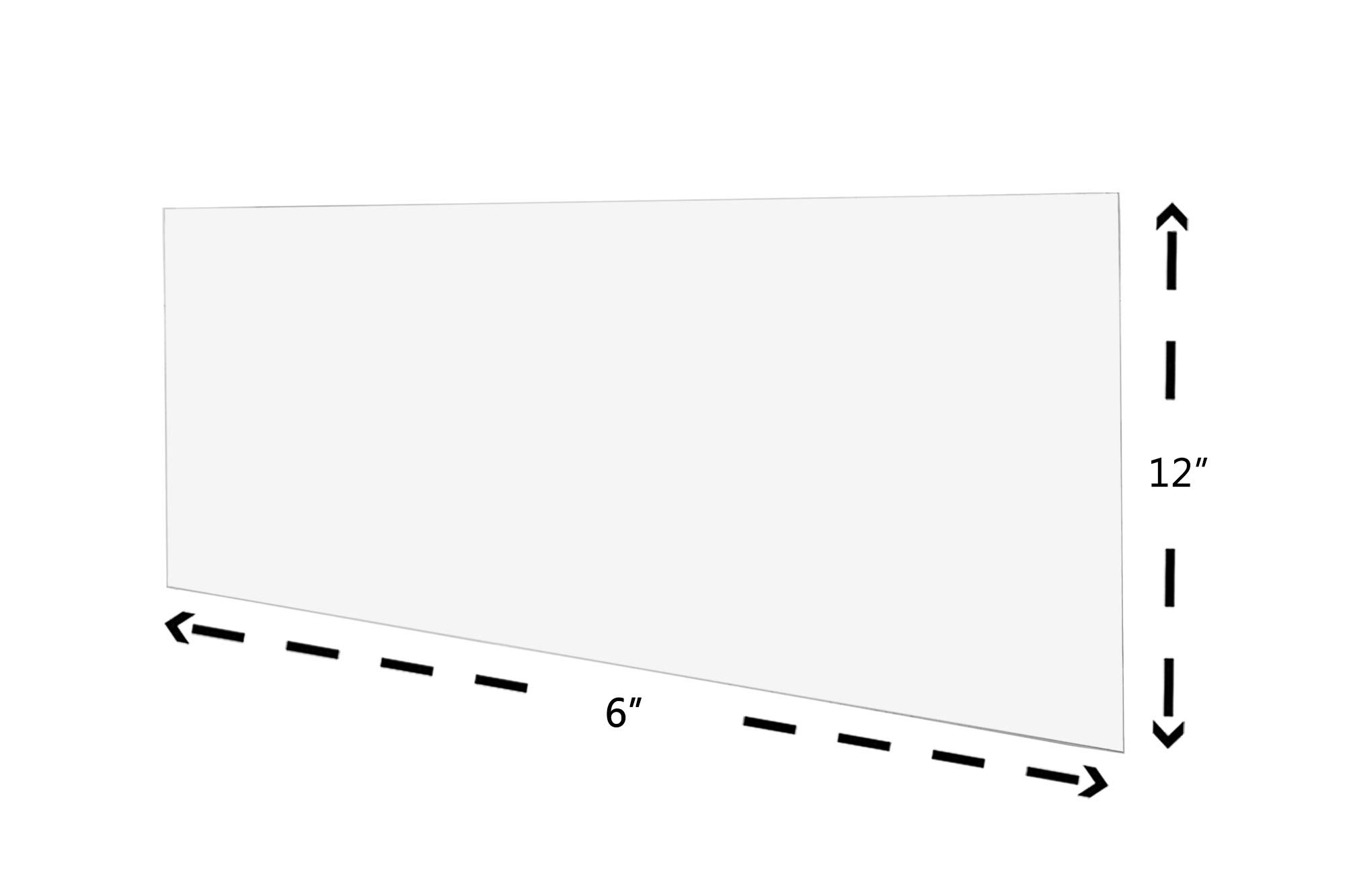 Sibe-R-Plastics Supply 0.236" (1/4") 6mm Thick Clear Acrylic Plexiglass Sheet [Pick Your Size] (6" x 12")