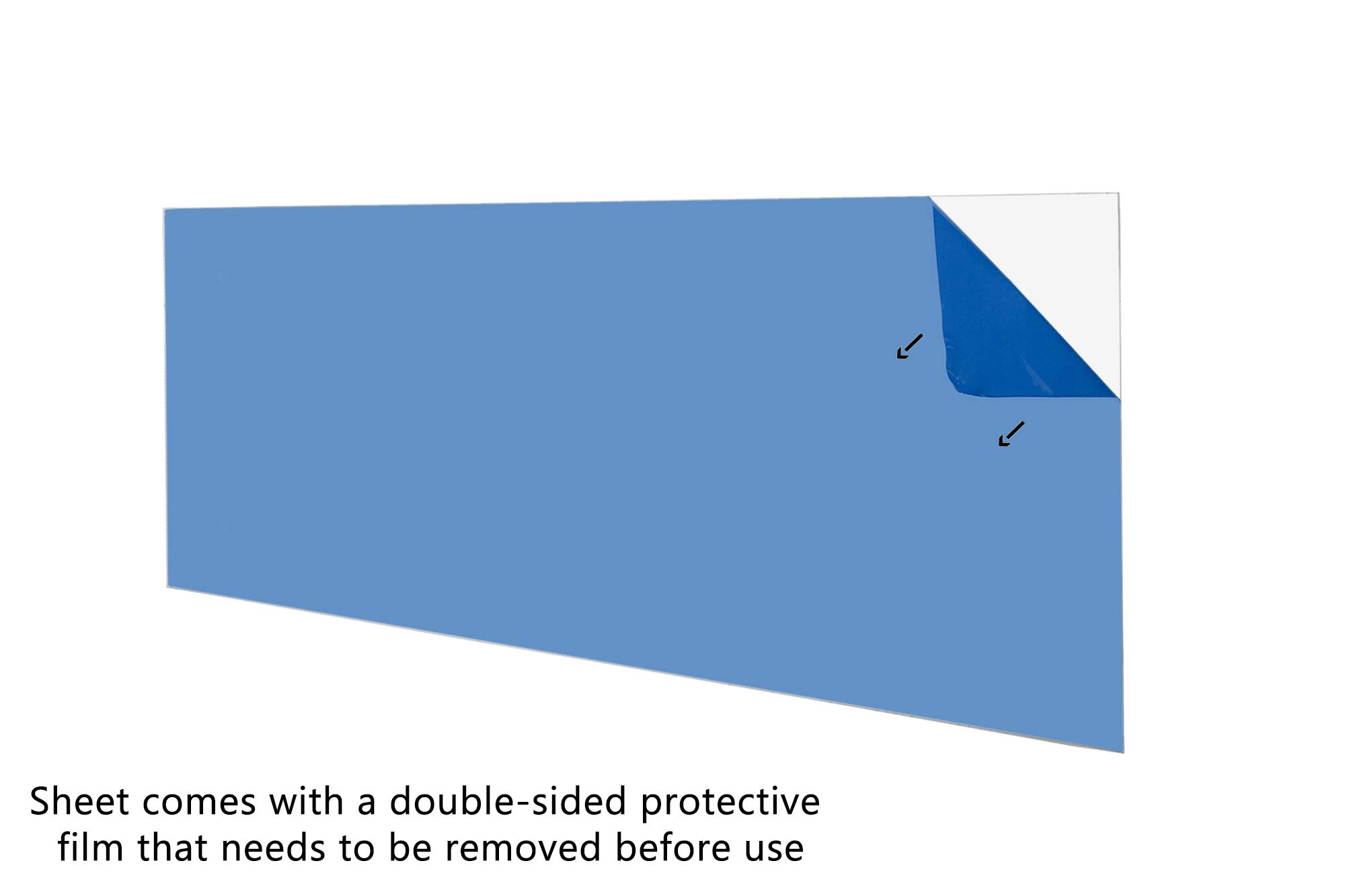 Sibe-R-Plastics Supply 0.236" (1/4") 6mm Thick Clear Acrylic Plexiglass Sheet [Pick Your Size] (6" x 12")