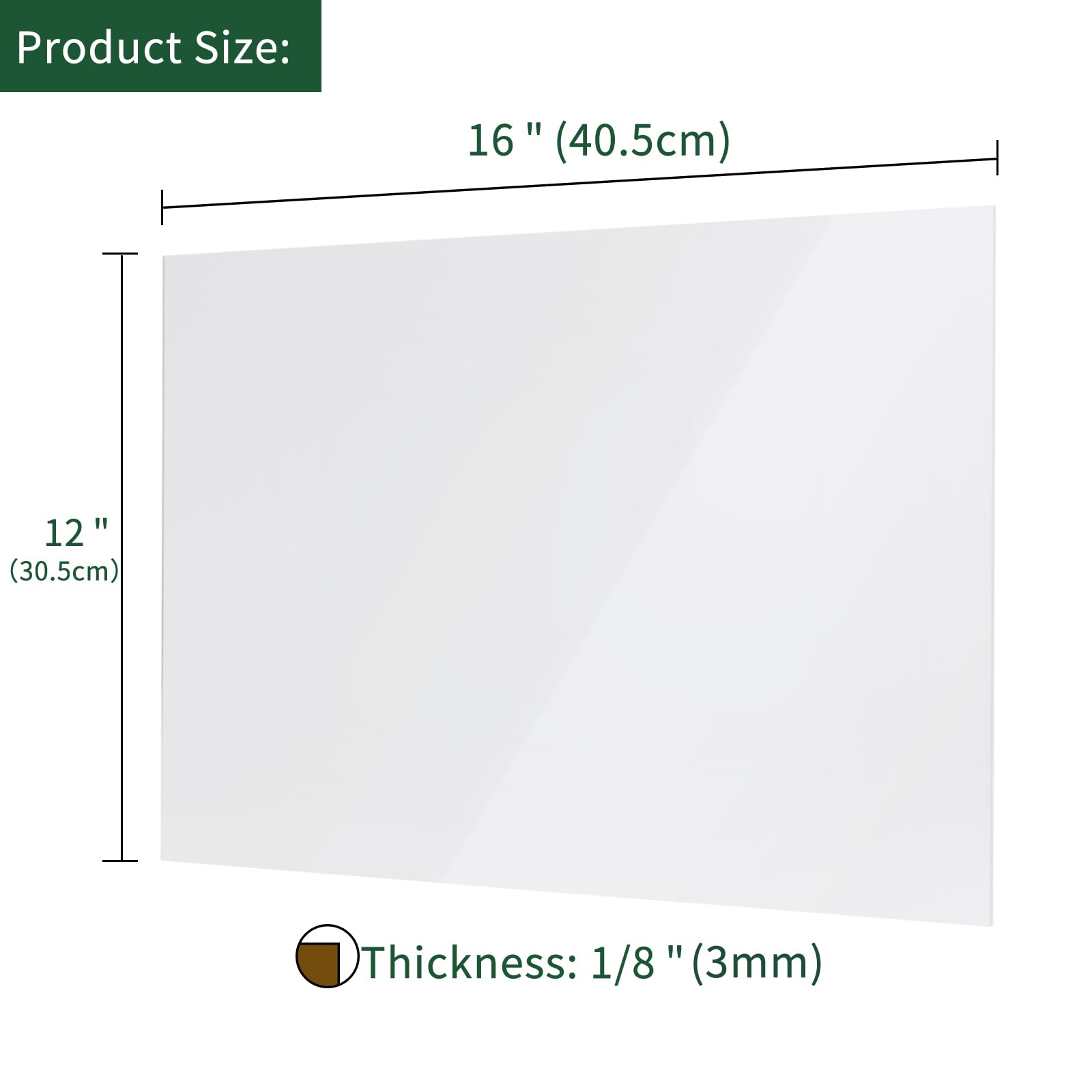 UU&FIL White Acrylic Sheets 12" x 16"x 1/8", 2 Pack 38.7% Translucent White Cast plexiglass Sheets for DIY Display Projects, Signage, Craft, Photo Frame, Painting and Easy to Cut.