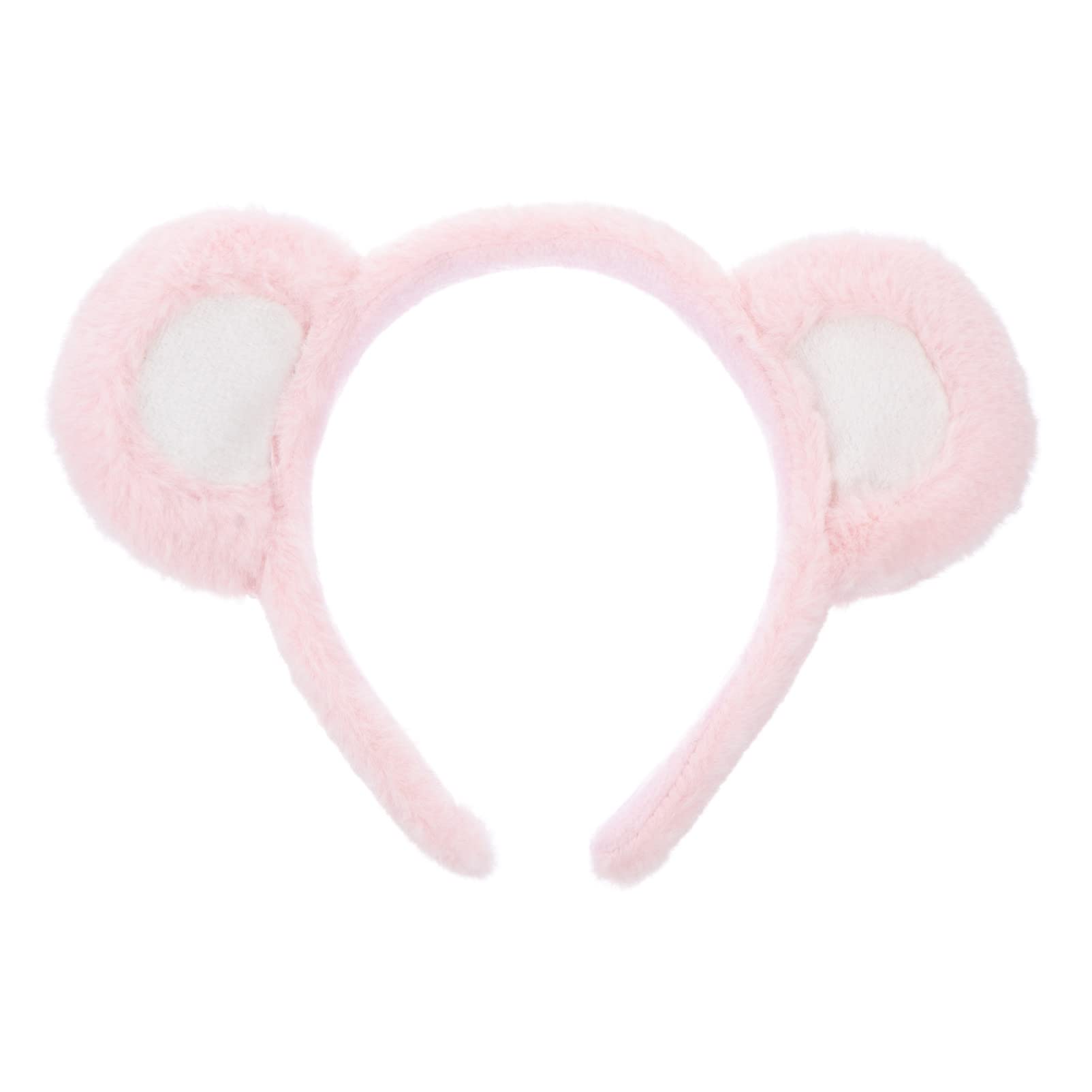 Lurrose Spa Headband Ears Headband Fluffy Ears Hairband Animal Ears Headwear for Makeup Washing Face Cosplay Party, White Headbands