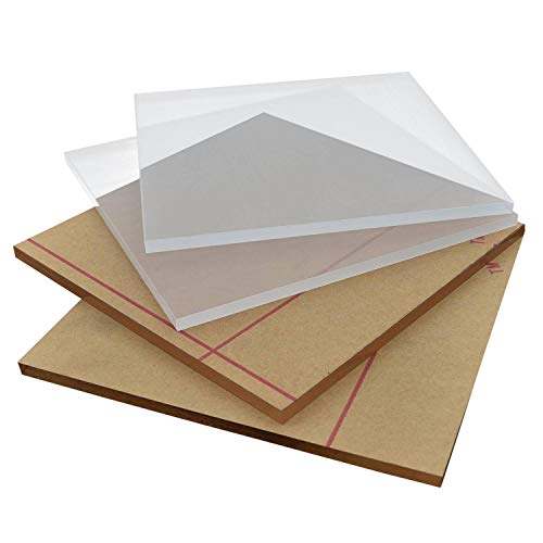 STYLEZONE Acrylic Plexiglass Plastic Sheet 6x12 Inches (2 Piece),1/8 Inch Thick Clear Cast Plastic Perspex Plate Panel for DIY Display Projects Craft