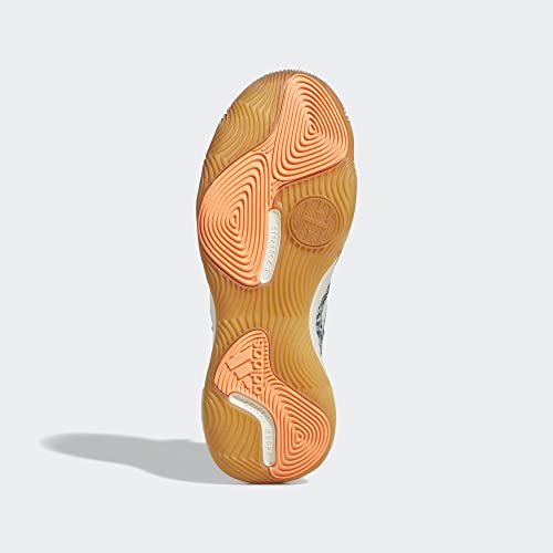 adidas Unisex Harden Stepback 3 Basketball Shoe, Green Oxide/Beam Orange/Off White, 9 US Men