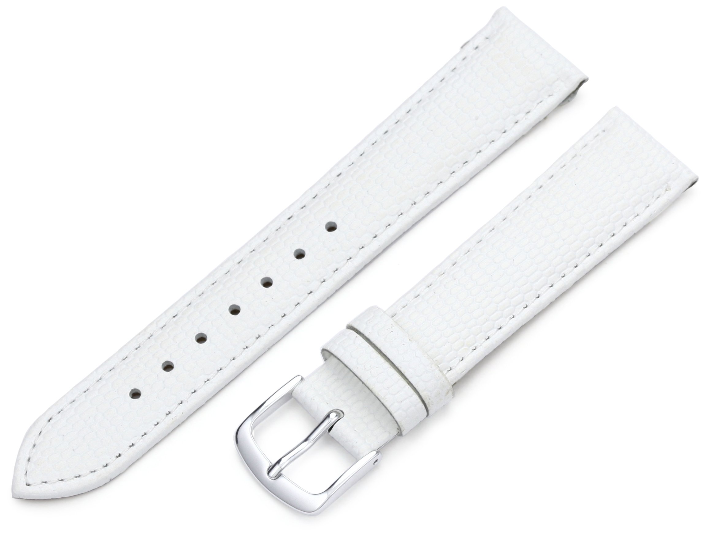 Hadley-Roma 16mm 'Men's' Leather Watch Strap, Color:White (Model: MSM725RT 160)