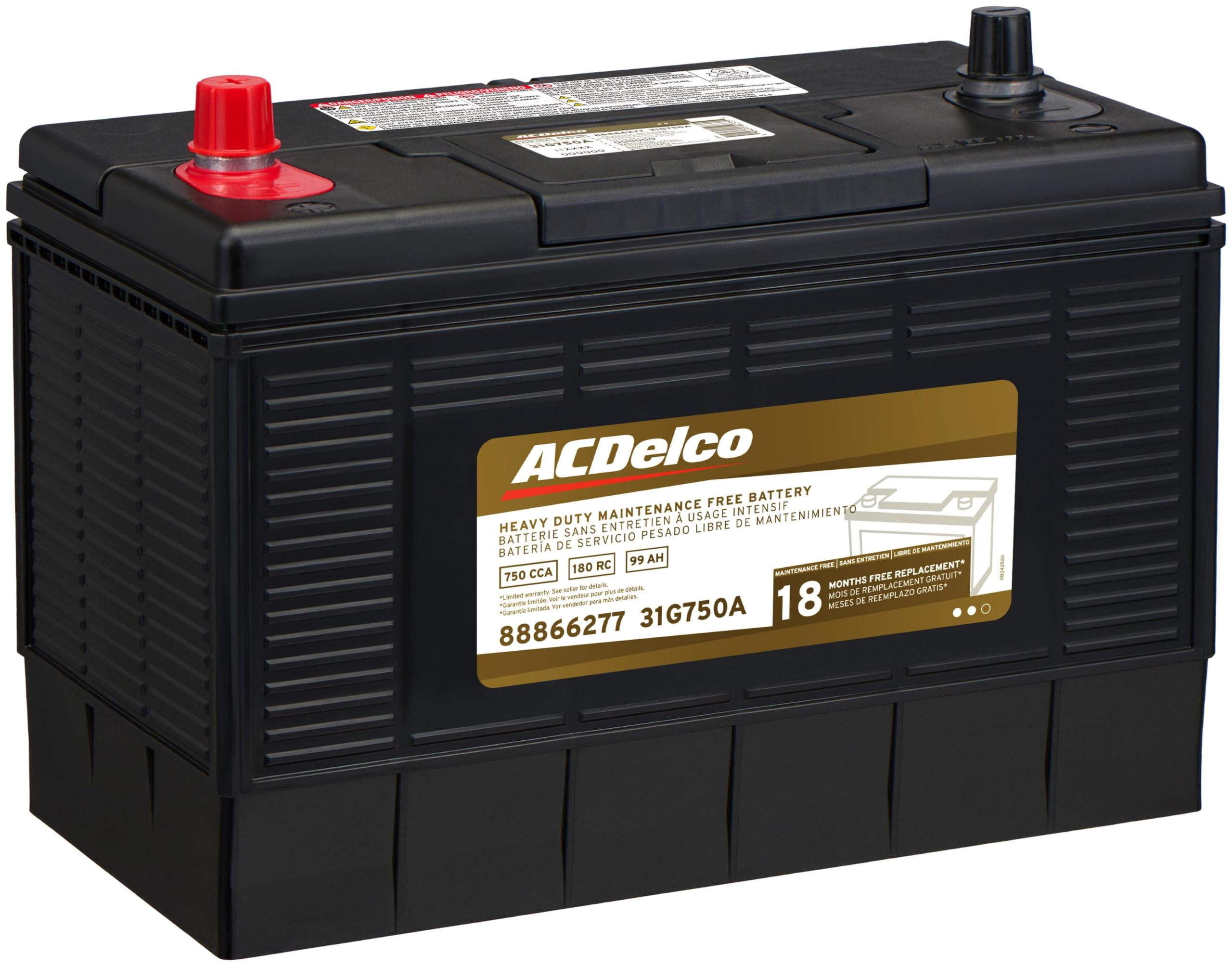 ACDelco Gold 31G750A 18 Month Warranty Heavy Duty BCI Group 31 Battery