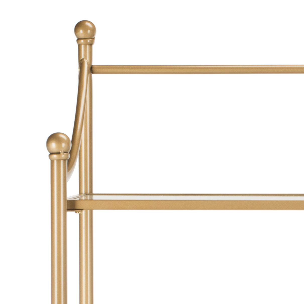 Safavieh Home Collection Diana Liquid Gold and Tempered Glass 4 Tier Etagere