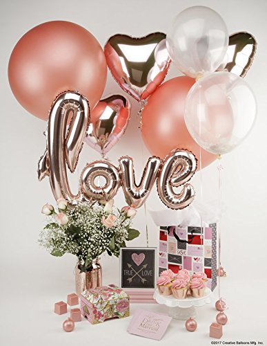 Bubble Weight Balloon Weight, 35 Gram, Metallic Rose Gold, 10 Piece