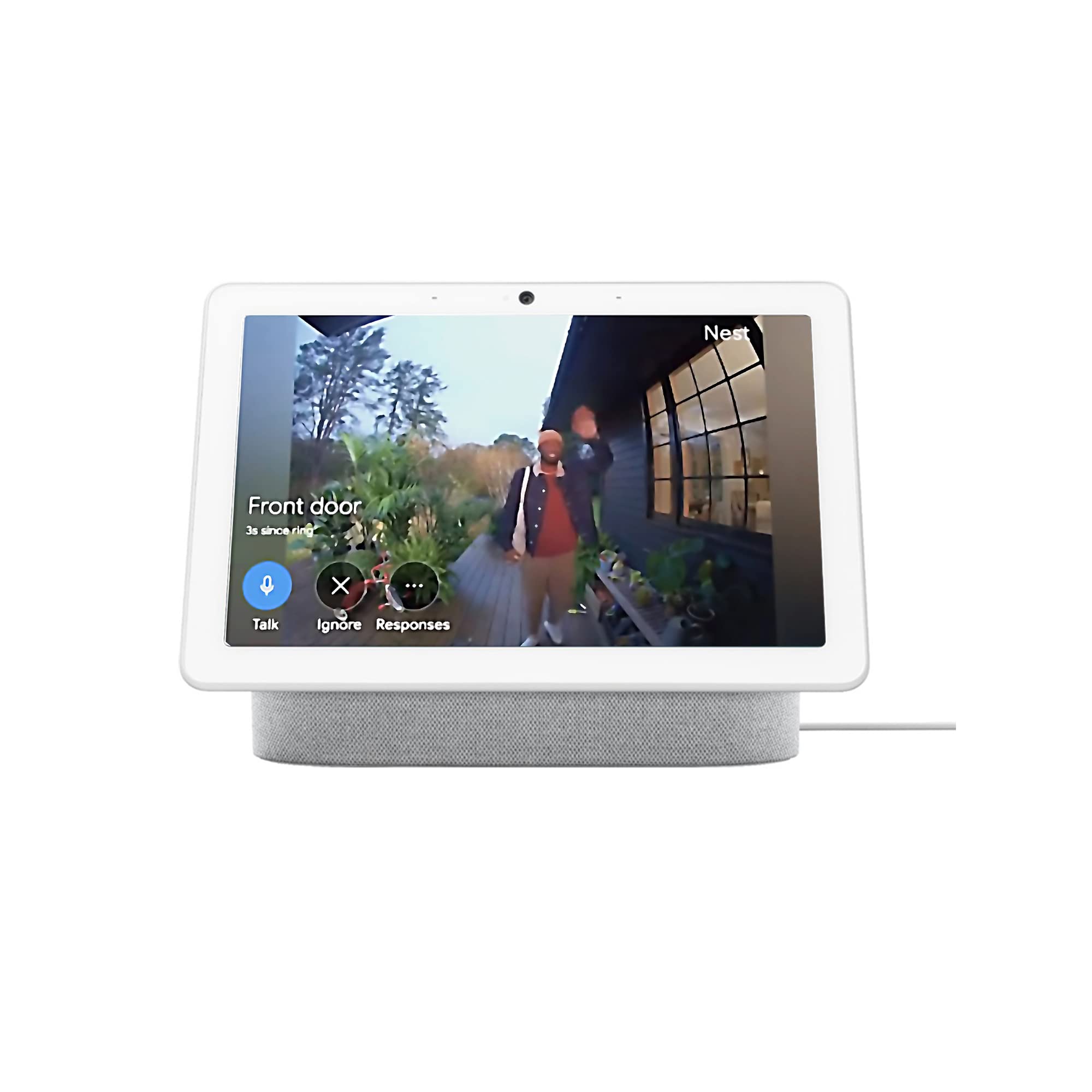 Google Nest Hello Doorbell (Wired) Wi-Fi Video Doorbell with 10/'' Touchscreen Bundle (Renewed), Max Chalk