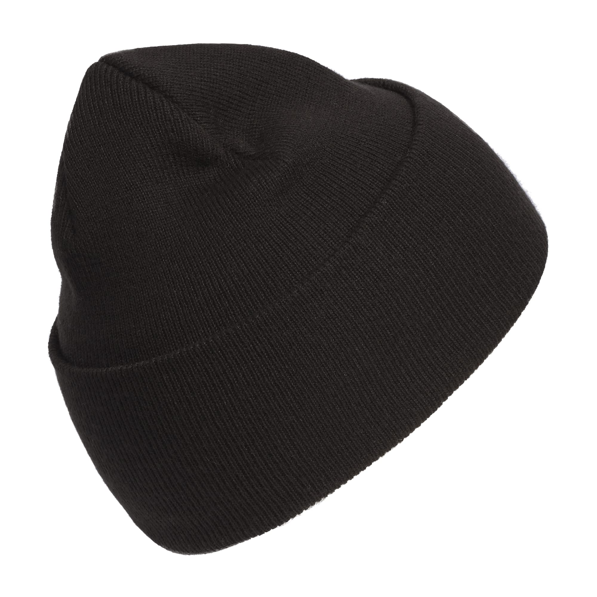 adidas Women's Wide Cuff Tall Fit Beanie, Cuffed Slouchy Acrylic Knit Cap/hat for Winter, Black/White, One Size