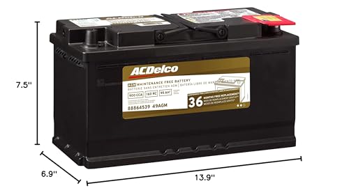 ACDelco Gold 49AGM 36 Month Warranty AGM BCI Group 49 Battery