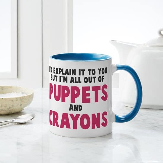 CafePress Out Of Puppets And Crayons Mug Ceramic Coffee Mug, Tea Cup 11 oz