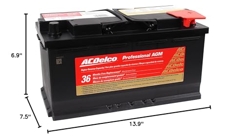 ACDelco Gold 49AGMHR 36 Month Warranty High Reserve AGM BCI Group 49 Battery