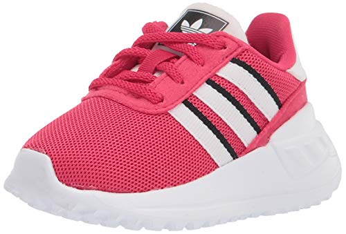 adidas Originals Kids' LA Trainer Lite Elastic Sneaker, Power Pink/White/Black, 4k US