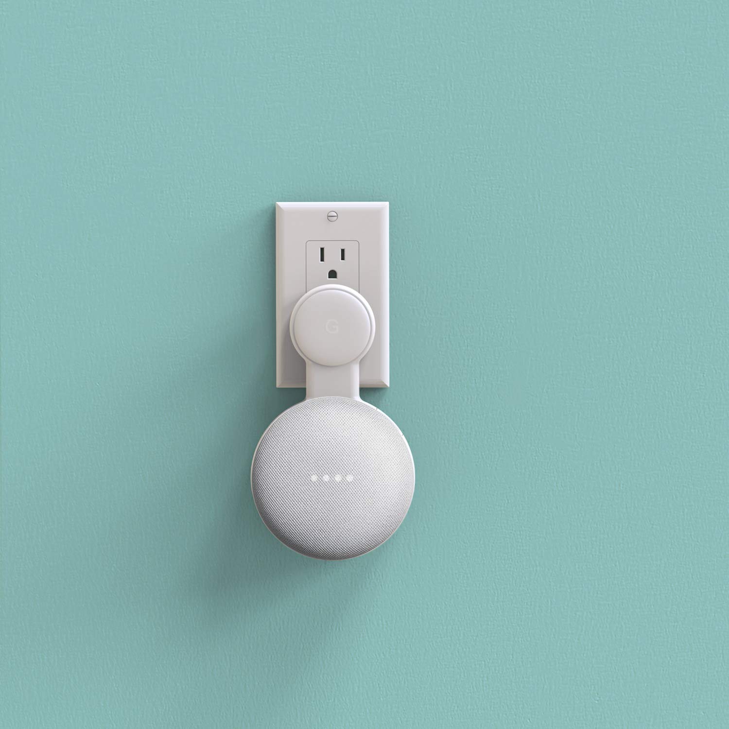 Outlet Wall Mount Holder for Google Home Mini, Perfect Space-Saving Cord Management for Google Home Mini Voice Assistant (2 Pack)