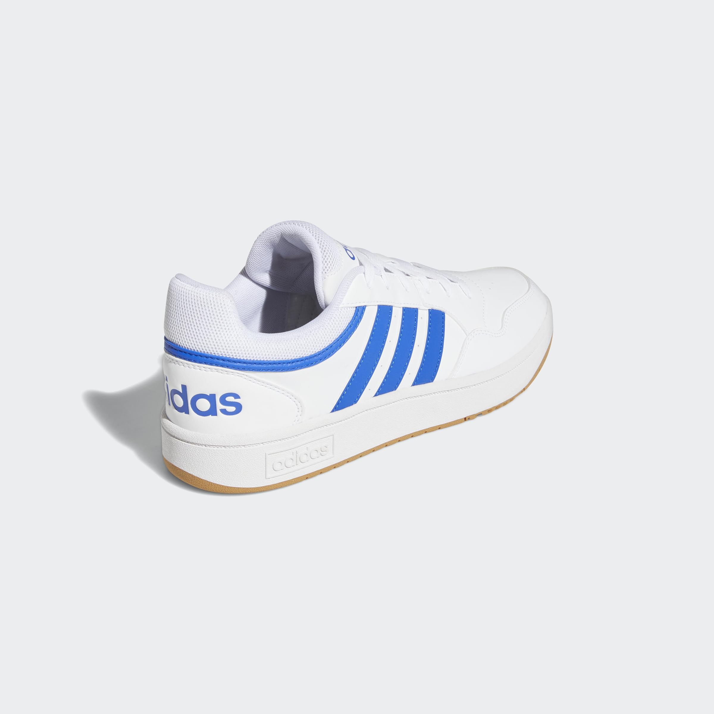 adidas Men's Hoops 3.0 Basketball Shoe, White/Team Royal Blue/Gum, 10