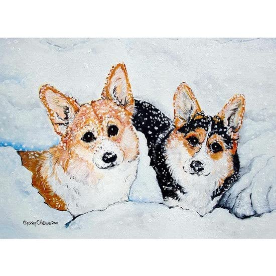 CafePress Corgi Snow Dogs Mug Ceramic Coffee Mug, Tea Cup 11 oz
