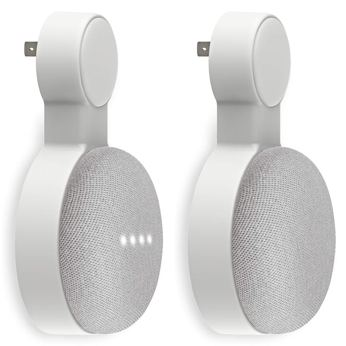Outlet Wall Mount Holder for Google Home Mini, Perfect Space-Saving Cord Management for Google Home Mini Voice Assistant (2 Pack)