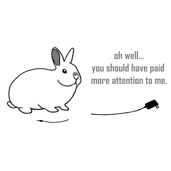 CafePress Oh Well. (Bunnies Chew Cabl Mug Ceramic Coffee Mug, Tea Cup 11 oz