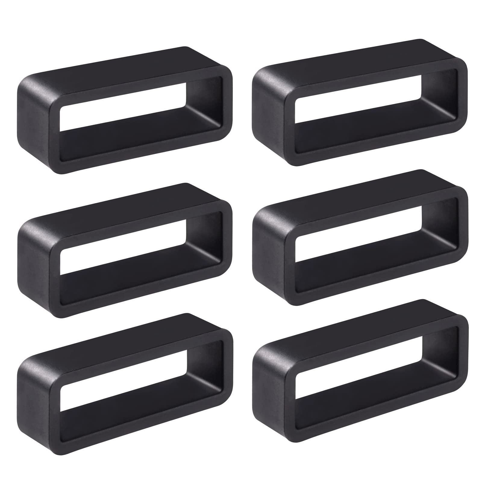 BISONSTRAP Watch Bands Keepers, 6PCS Silicone Watch Straps Replacement Loops, 20mm