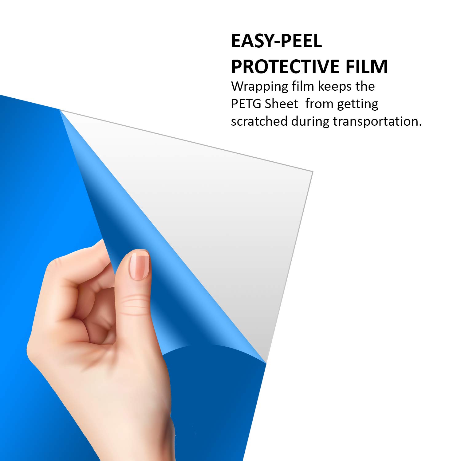 Performore 5 Pack of 4x6 Inch Plexiglass Sheet with Protective Film, 0.04" Thick PETG Panels, Clear Acrylic Plastic Sheet for Picture Frame, Invitations, Cricut